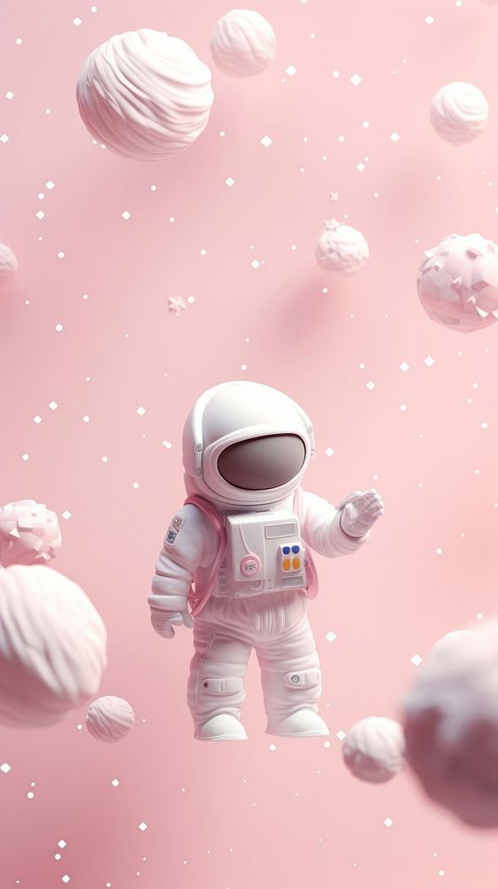 Cute astronaut dreamy wallpaper cartoon | Free Photo Illustration ...