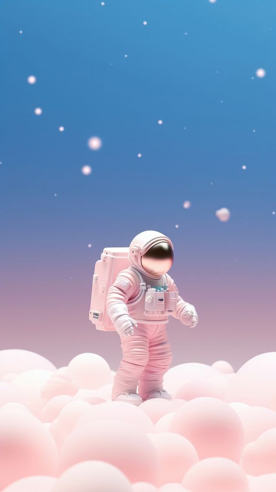 Cute astronaut dreamy wallpaper astronomy | Free Photo Illustration ...