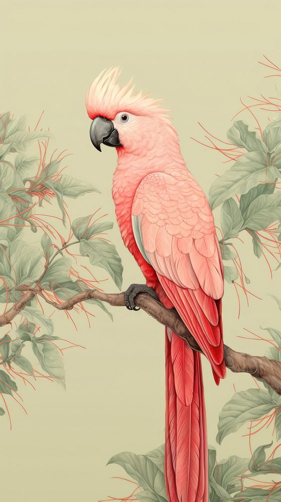 Wallpaper cockatoo parrot animal bird. | Free Photo Illustration - rawpixel