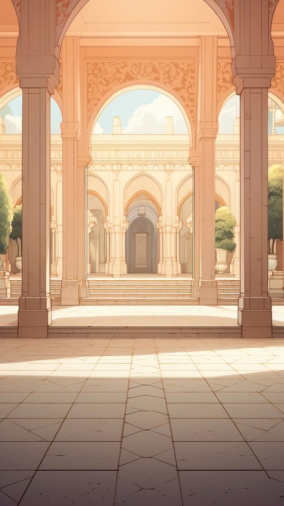 Serene warm Entrance empty Muslim | Premium Photo Illustration - rawpixel