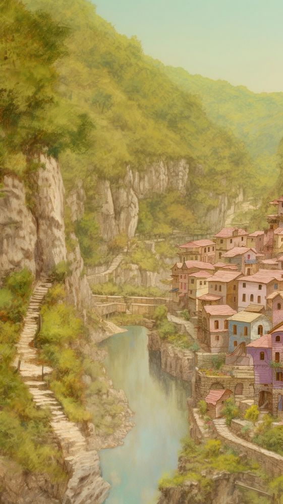 Village Italy countryside outdoors scenery. | Free Photo Illustration ...