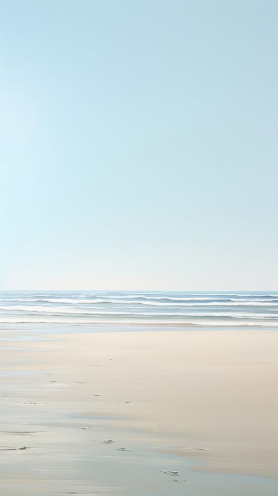 Grey sand beach outdoors horizon | Free Photo Illustration - rawpixel