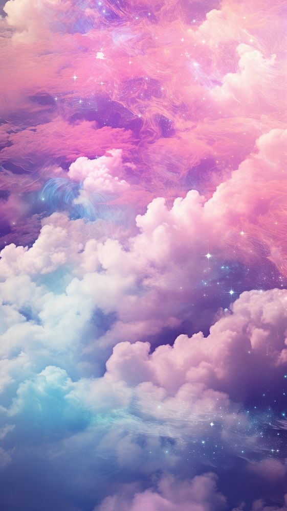 Cloud rainbow and glitter purple | Free Photo - rawpixel