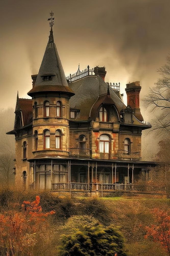 Mystery spooky architecture building house. | Premium Photo - rawpixel