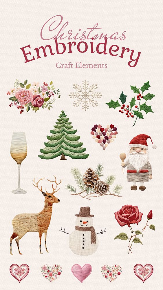 Christmas embroidery craft design element | Premium Photo - rawpixel