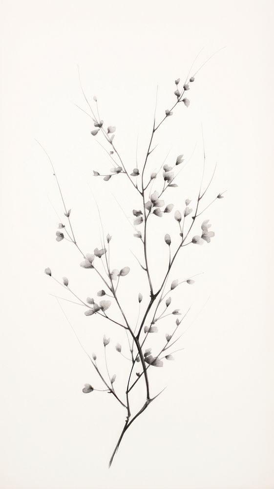 Tree branch drawing flower sketch. | Free Photo Illustration - rawpixel