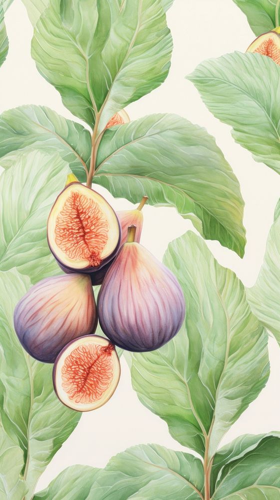 Wallpaper figs backgrounds fruit plant. | Premium Photo Illustration ...