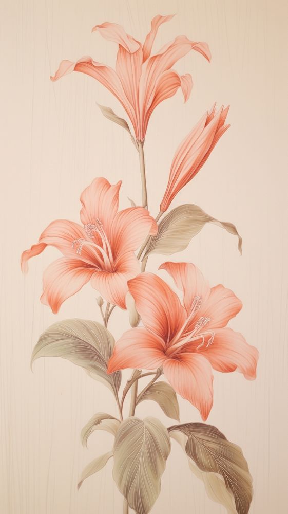 Wallpaper flower pattern drawing sketch | Free Photo Illustration ...