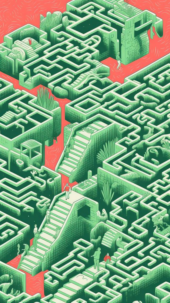 Wallpaper maze labyrinth architecture backgrounds. | Premium Photo ...