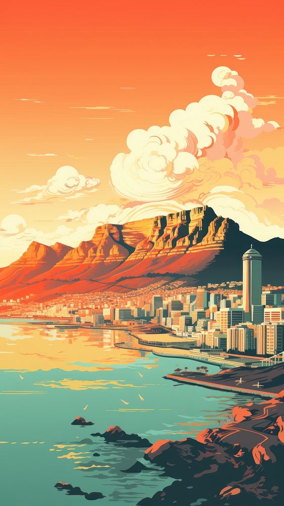 Wallpaper cape town architecture landscape | Free Photo Illustration ...
