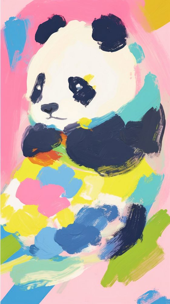 Chinese panda painting art abstract. | Free Photo Illustration - rawpixel