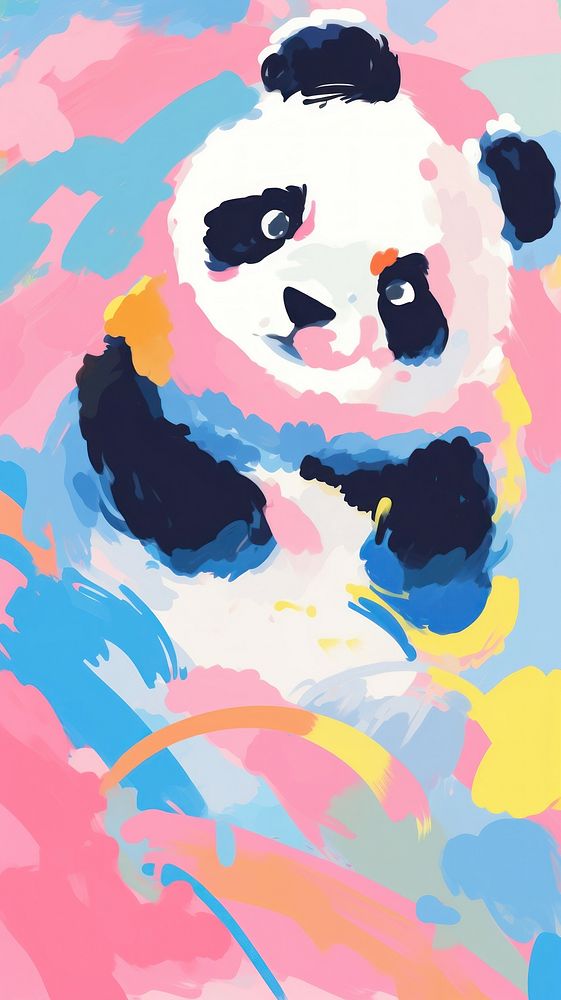 Chinese panda painting art abstract. | Free Photo Illustration - rawpixel