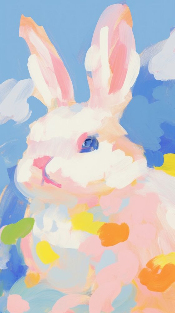 Rabbit painting backgrounds abstract. | Free Photo Illustration - rawpixel