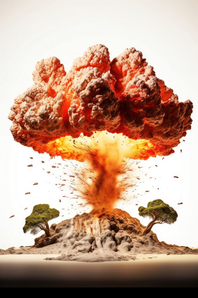 Nuclear explosion fire destruction exploding. | Premium Photo - rawpixel