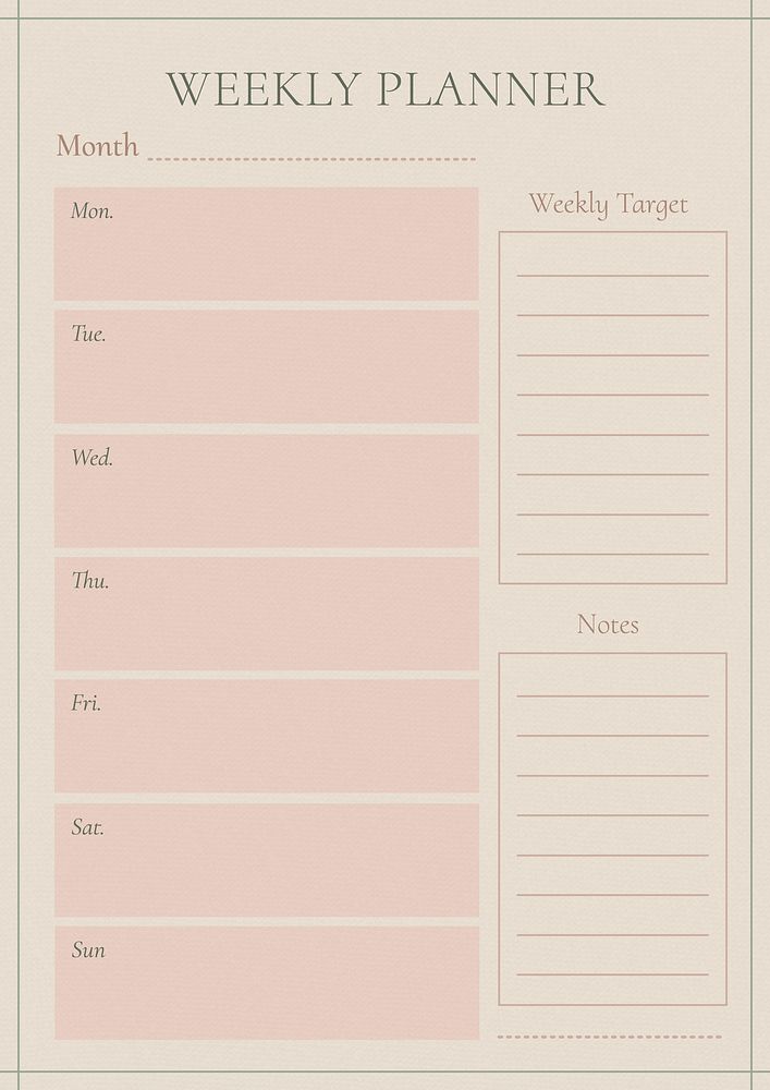 Weekly planner template design | Premium Photo - rawpixel