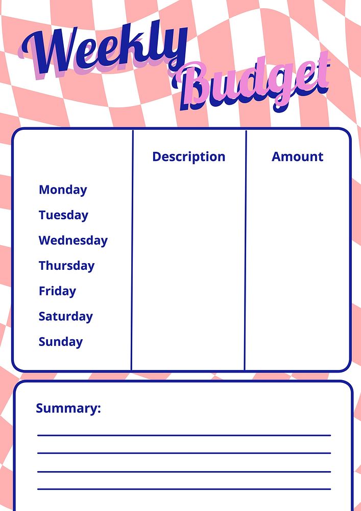 Weekly budget planner template design | Free Photo - rawpixel