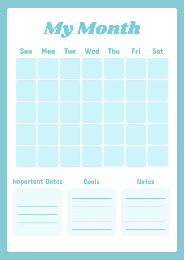 Monthly planner template design | Free Photo - rawpixel