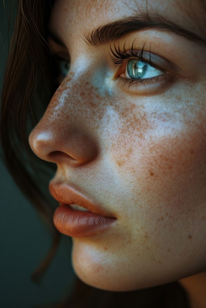 facial face woman freckle adult | Premium Photo - rawpixel