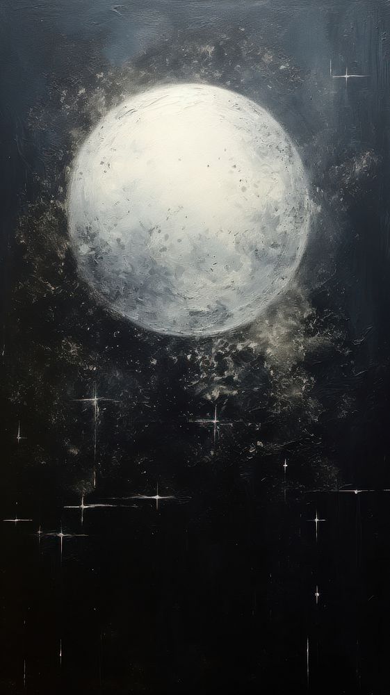 Space moon astronomy painting. | Free Photo Illustration - rawpixel
