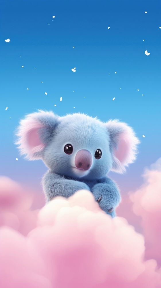 Koala dreamy wallpaper cartoon mammal | Free Photo Illustration - rawpixel