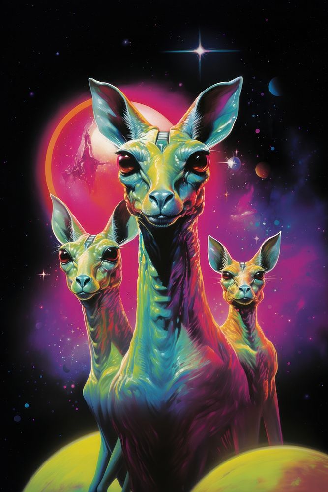 Animal aliens kangaroo nature mammal | Free Photo Illustration - rawpixel