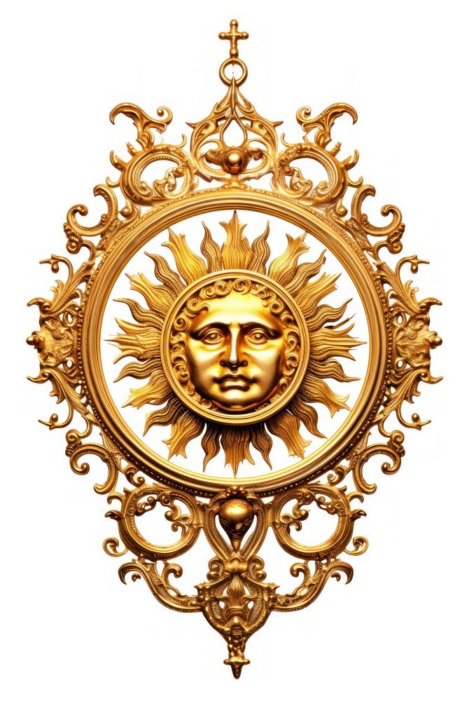 Baroque Sun gold bronze white | Premium Photo Illustration - rawpixel