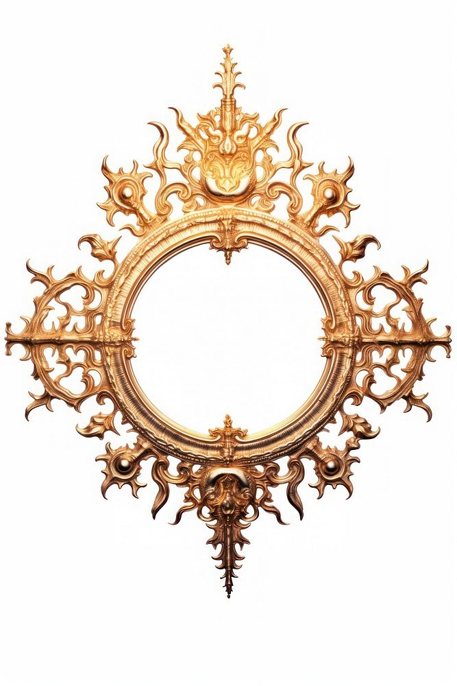 Baroque Sun chandelier gold white | Free Photo Illustration - rawpixel