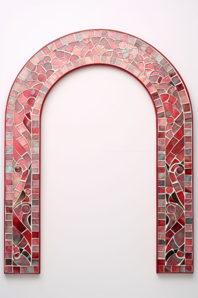 Red ocean pattern mosaic arch | Free Photo Illustration - rawpixel
