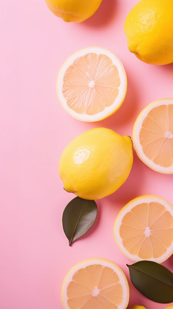 Pink lemons slide wallpaper fruit | Premium Photo - rawpixel