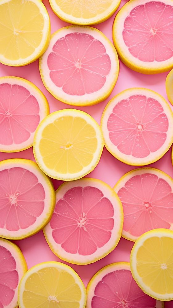 Pink lemons slide wallpaper fruit | Premium Photo - rawpixel