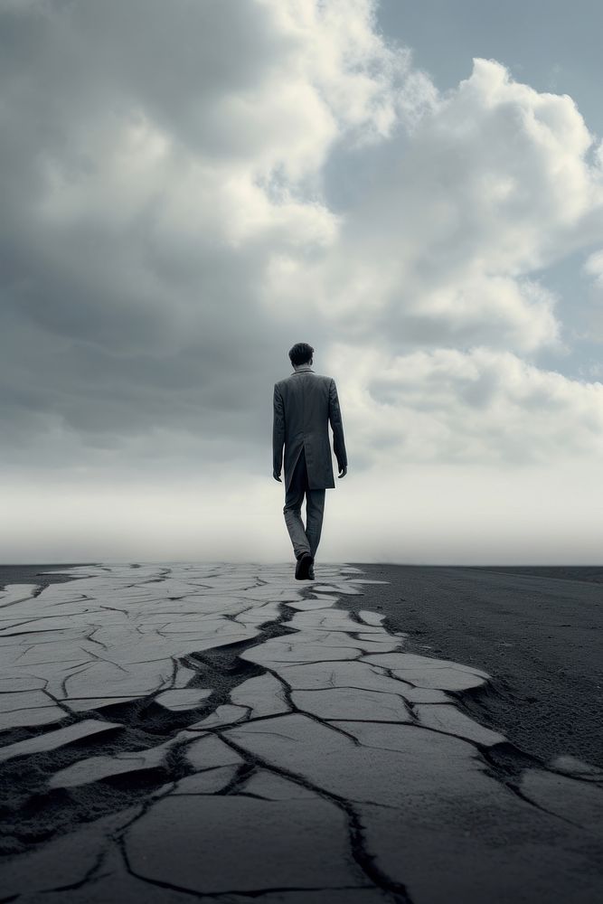 Person walking outdoors standing horizon. | Free Photo - rawpixel