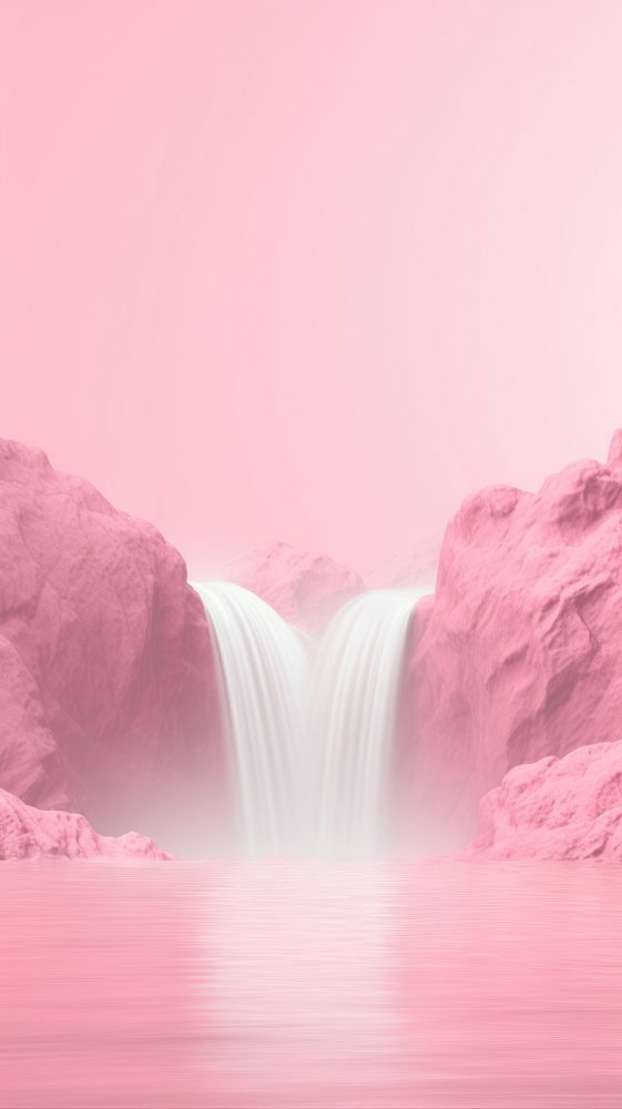 Pink aesthetic water fall wallpaper | Premium Photo - rawpixel