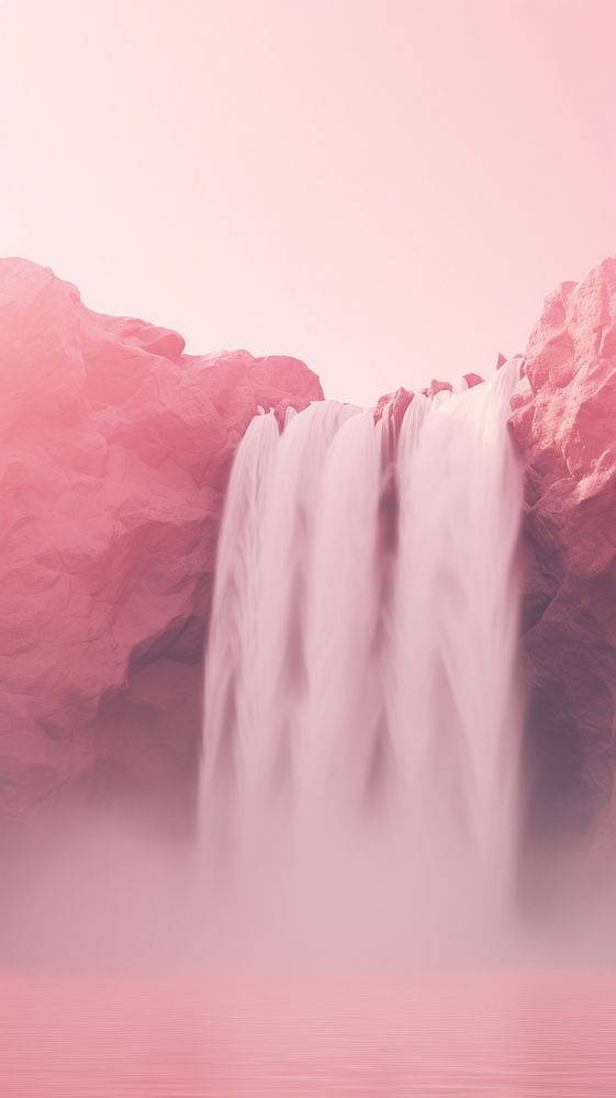 Pink aesthetic water fall wallpaper | Premium Photo - rawpixel