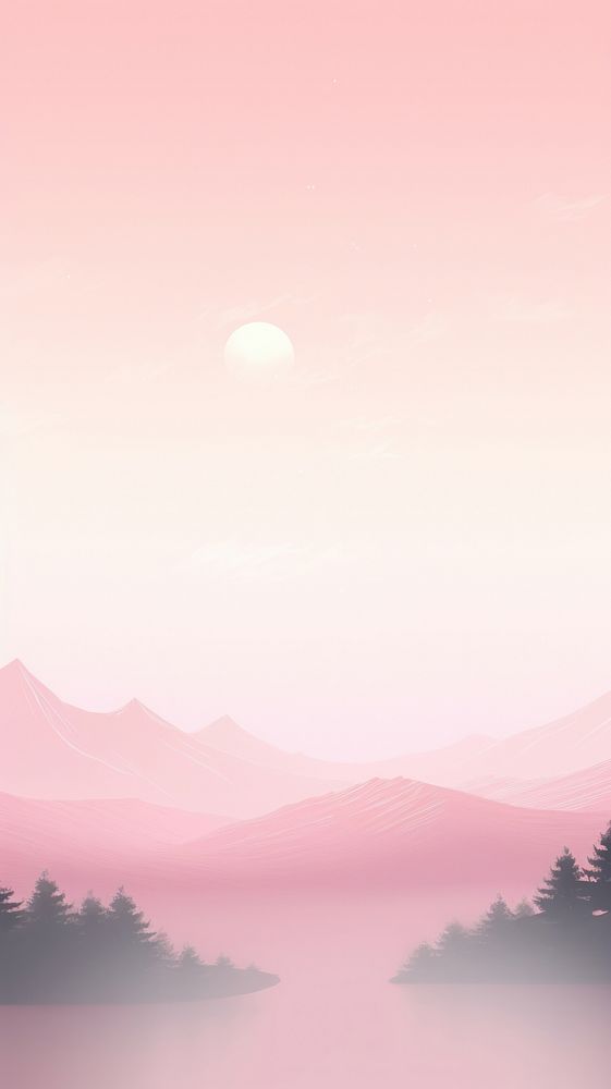 Pink aesthetic landscape wallpaper outdoors | Free Photo - rawpixel