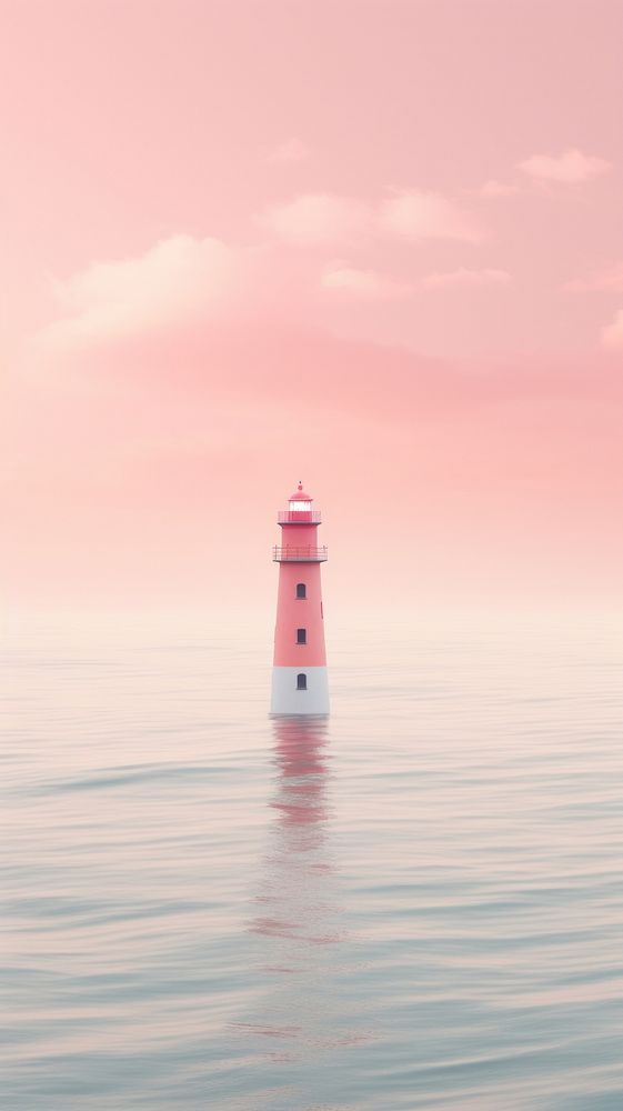 Pink aesthetic lighthouse wallpaper outdoors | Premium Photo - rawpixel
