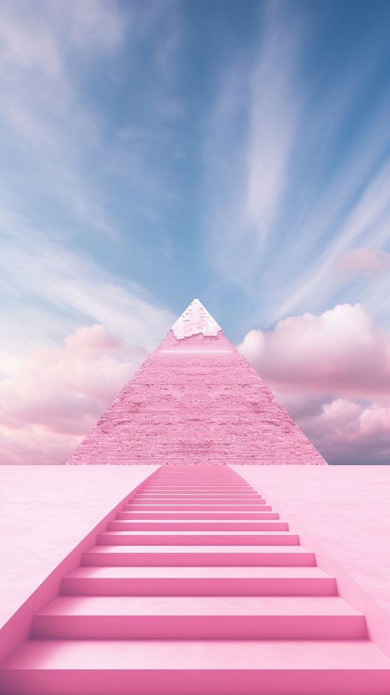 Pink aesthetic pyramid wallpaper architecture | Premium Photo - rawpixel
