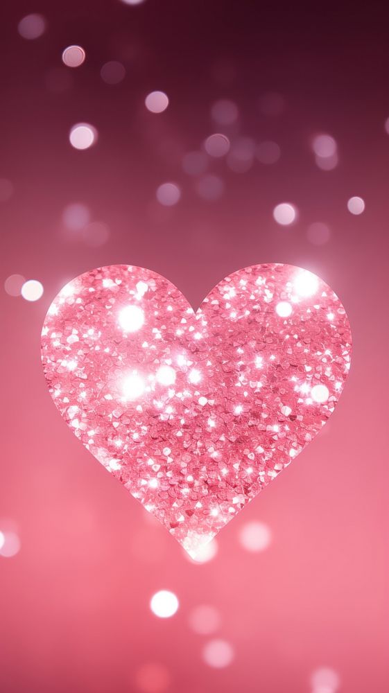 Pink aesthetic heart wallpaper illuminated | Premium Photo - rawpixel