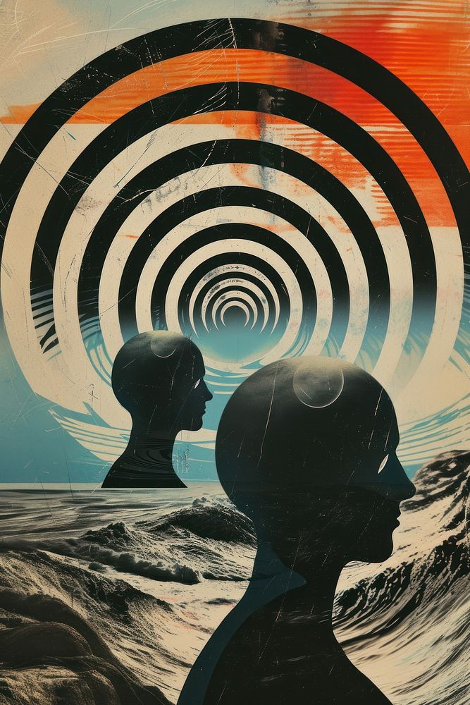 Doppler Effect collage poster spiral | Free Photo Illustration - rawpixel