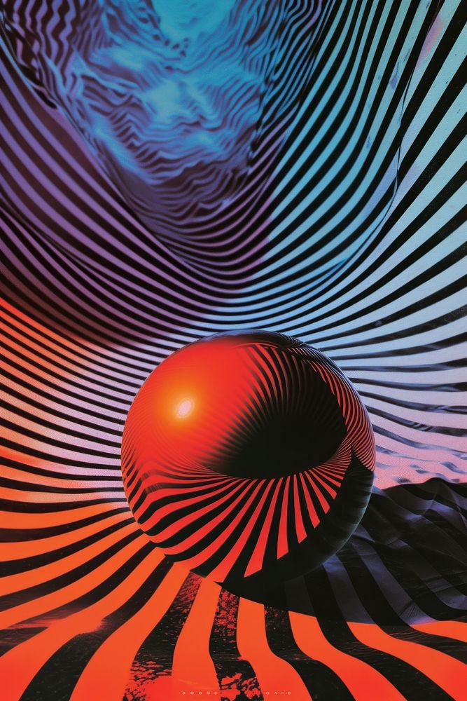 Doppler Effect abstract poster art. | Free Photo Illustration - rawpixel