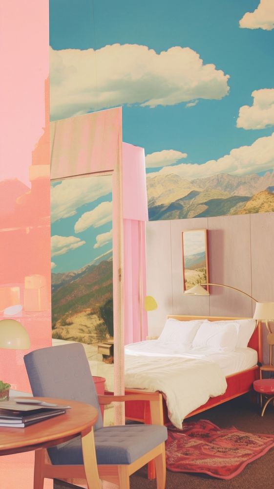 Hotel loft art furniture painting. | Free Photo Illustration - rawpixel