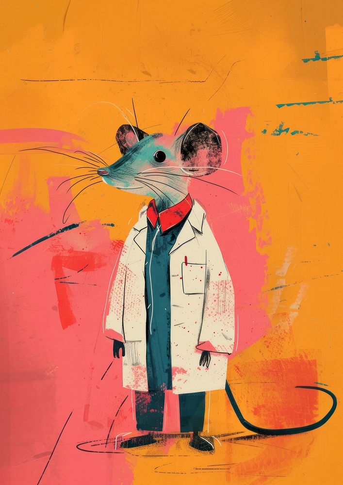 Rat art painting doctor. | Free Photo Illustration - rawpixel