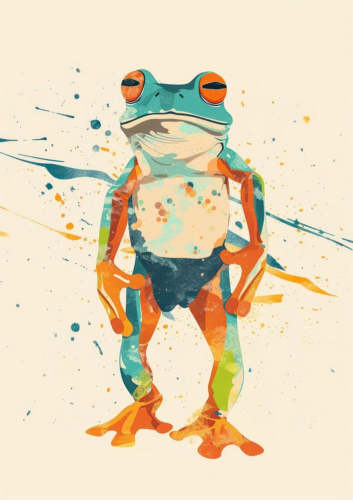 Frog person character art amphibian | Premium Photo Illustration - rawpixel