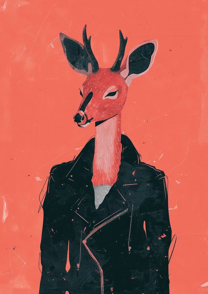 deer person character painting art | Premium Photo Illustration - rawpixel