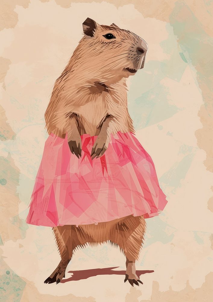 Capybara person character mammal animal | Free Photo Illustration ...