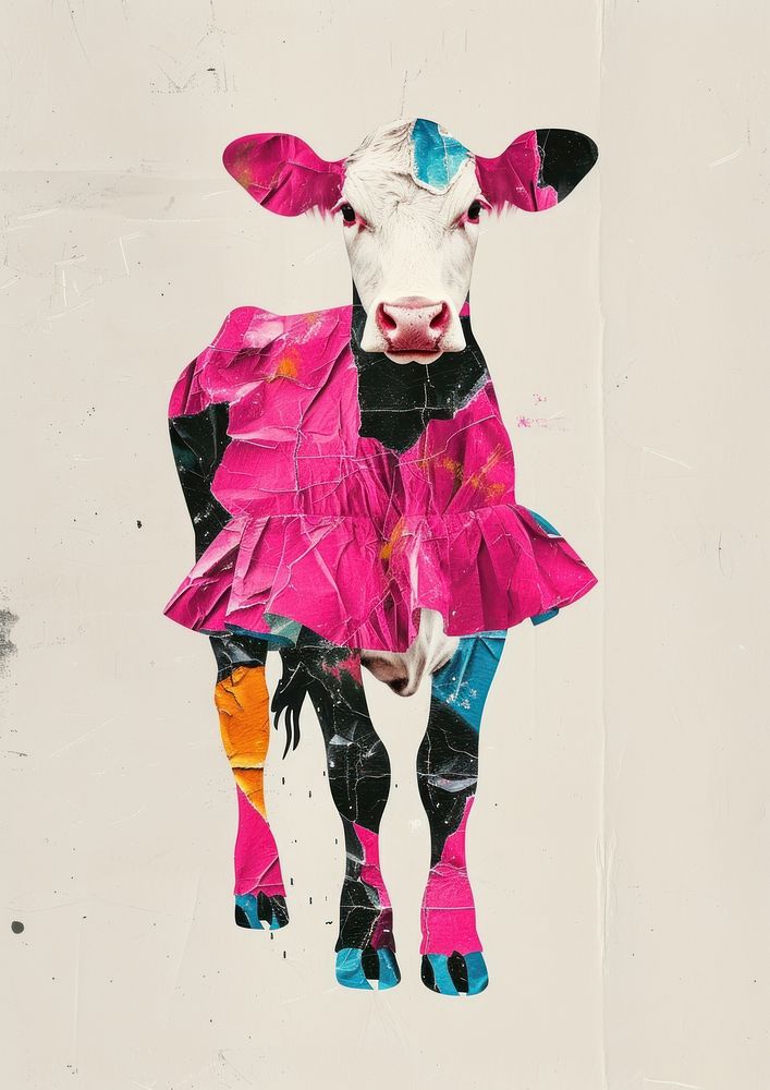 Cow person character livestock animal | Free Photo Illustration - rawpixel