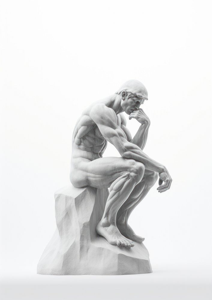 thinker statue sculpture drawing sketch | Premium Photo - rawpixel