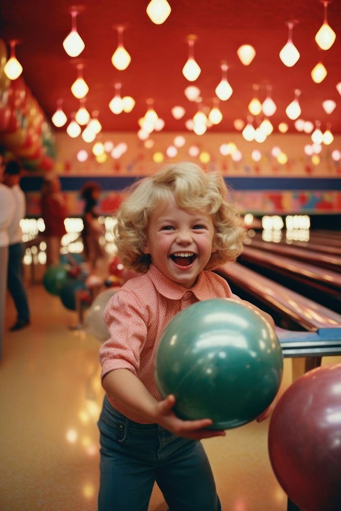 Boy fun bowling alley portrait | Premium Photo - rawpixel
