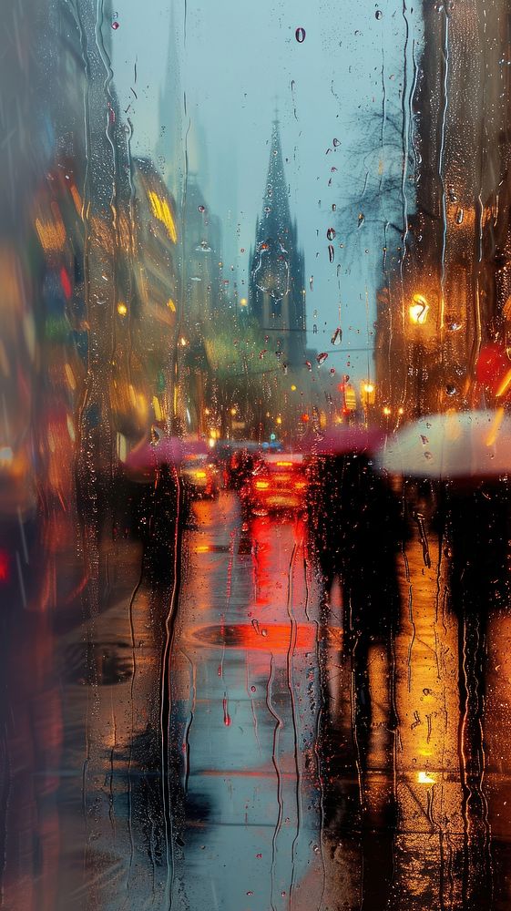 rain scene city architecture cityscape | Premium Photo - rawpixel