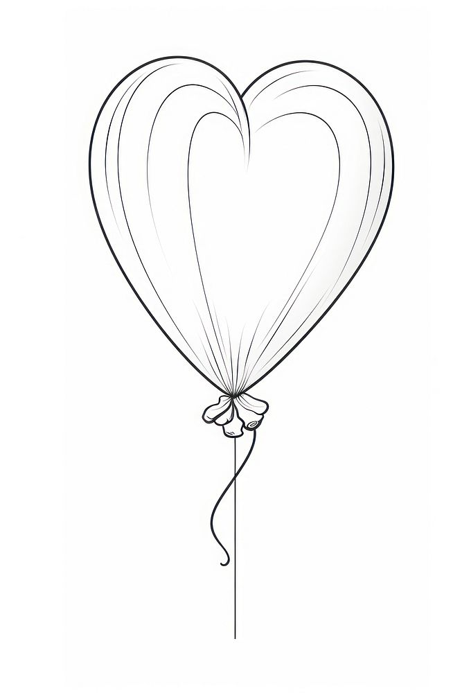 Balloon outline sketch drawing white | Free Photo Illustration - rawpixel
