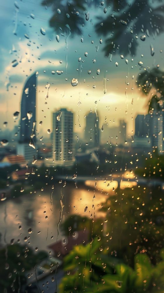 Rain scene city architecture cityscape | Premium Photo - rawpixel